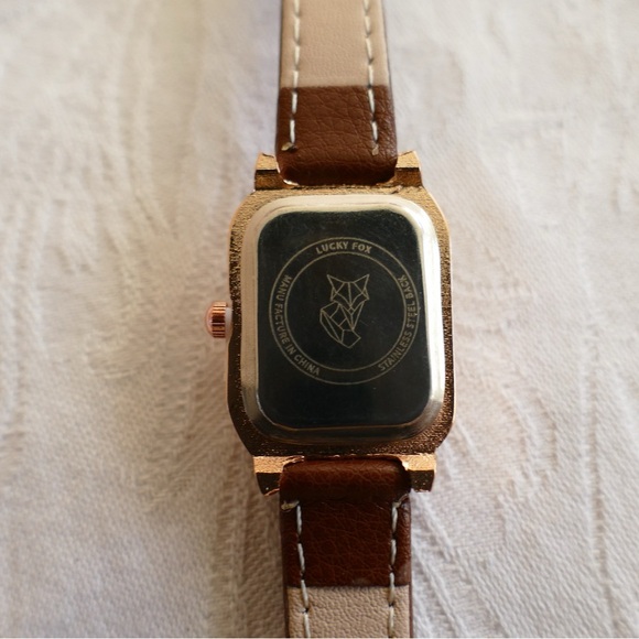 Vintage | Accessories | Y2k Style Cute Square Brown Leather Luxury ...
